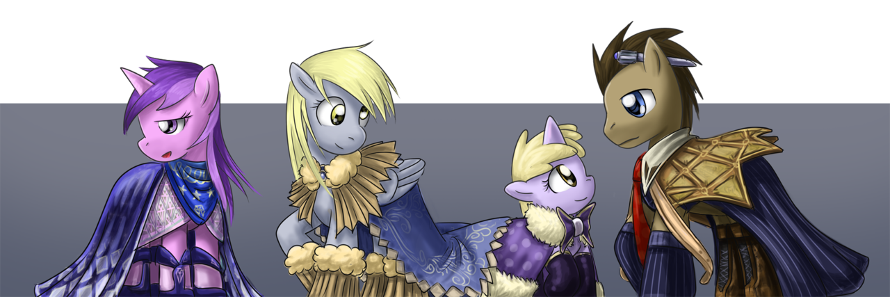 #1332 - safe, artist:saturnspace, amethyst star, derpy hooves, dinky ...