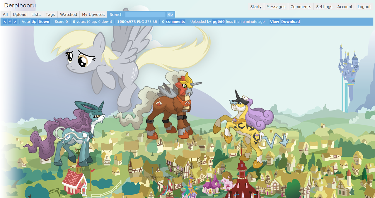#121129 - safe, derpy hooves, entei, raikou, suicune, derpibooru, g4 ...