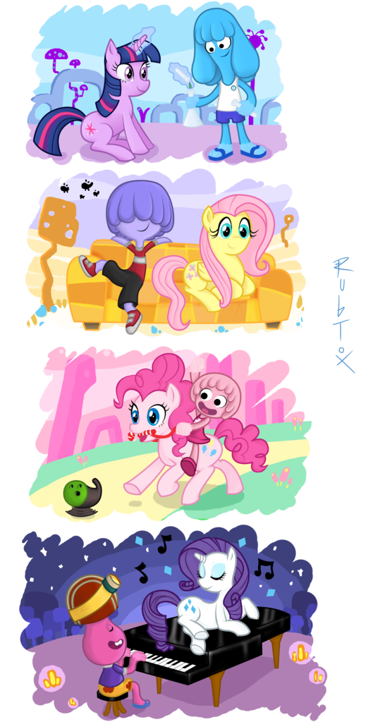 123808 Safe Artist Rubtox Fluttershy Pinkie Pie Rarity Twilight