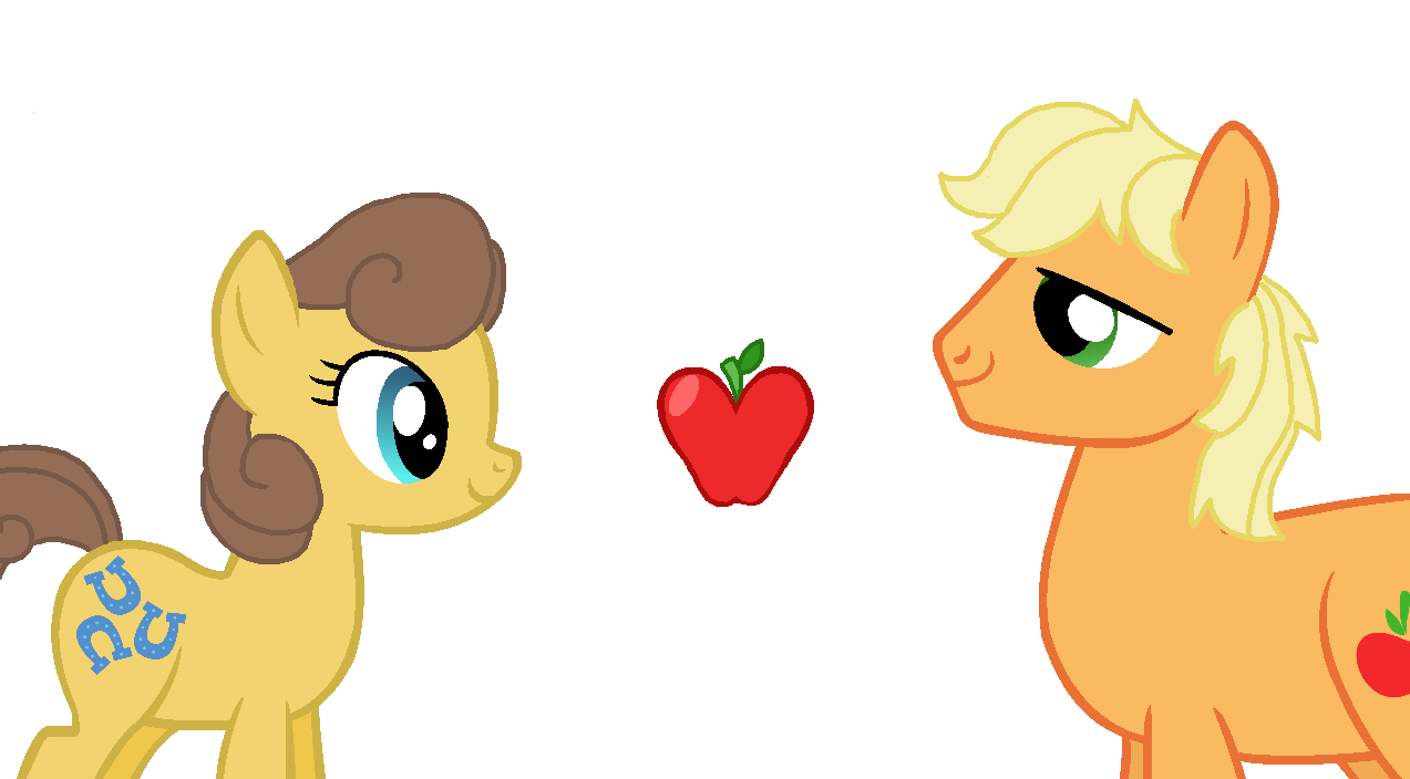 #124688 - safe, artist:starryoak, applejack, toffee, earth pony, pony ...