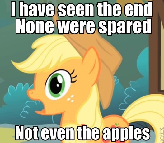 #126424 - safe, applejack, g4, apple, i've seen some shit, image macro ...