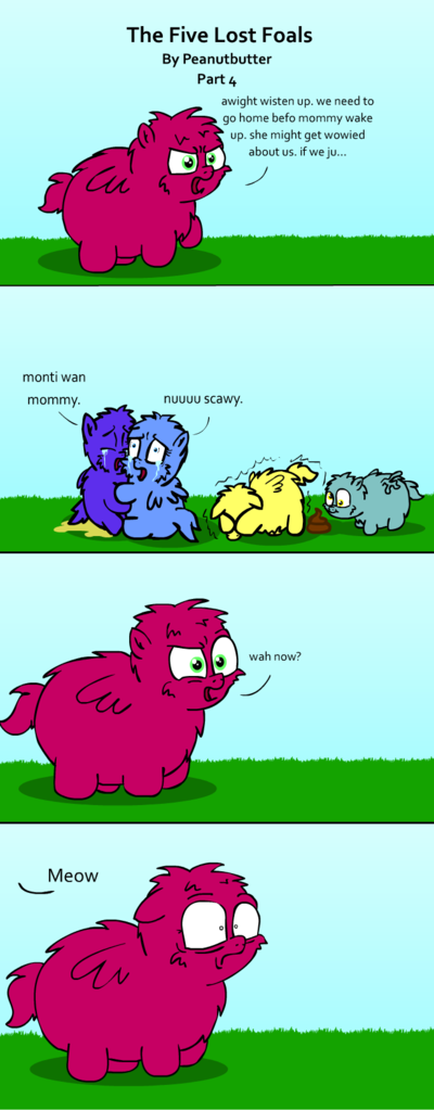 #112218 - safe, artist:peanutbutter, fluffy pony, comic, crying, derp ...