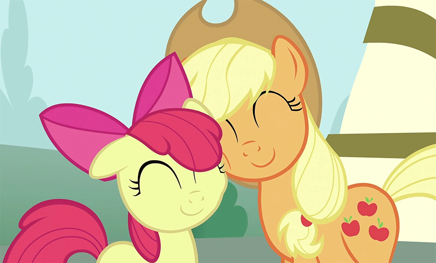 #128363 - safe, screencap, apple bloom, applejack, ponyville ...