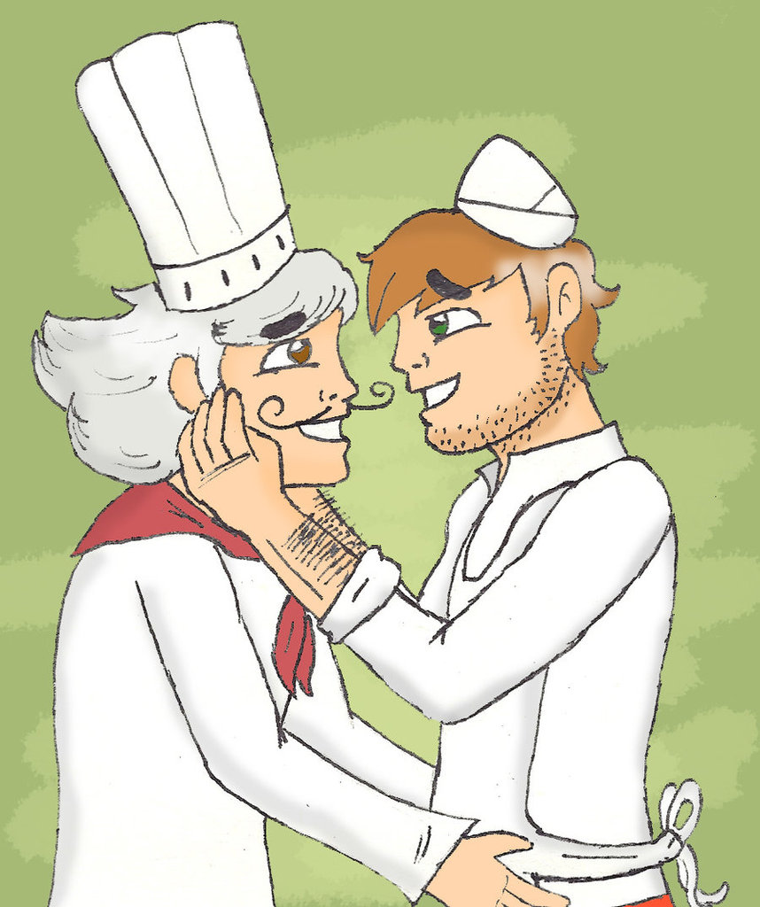 #132018 - safe, artist:ordinarydraw, donut joe, gustave le grande, human, g4, donustave, gay ...