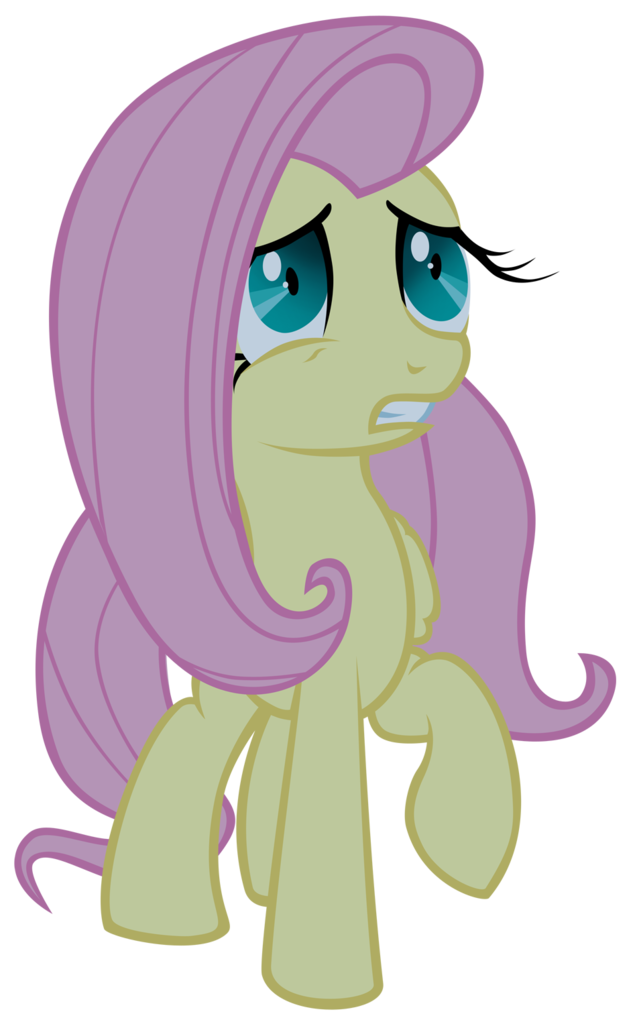 #132622 - safe, fluttershy, g4, scared, simple background, transparent ...