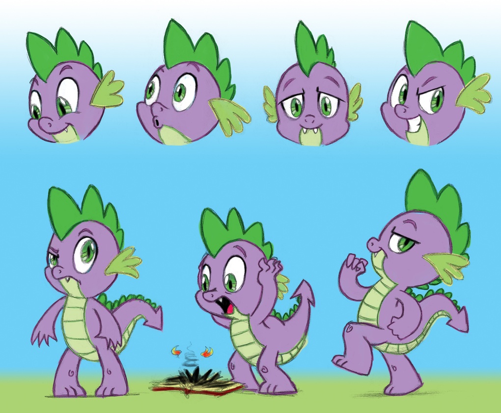 #134053 - safe, artist:glancojusticar, spike, dragon, g4, book, burnt ...