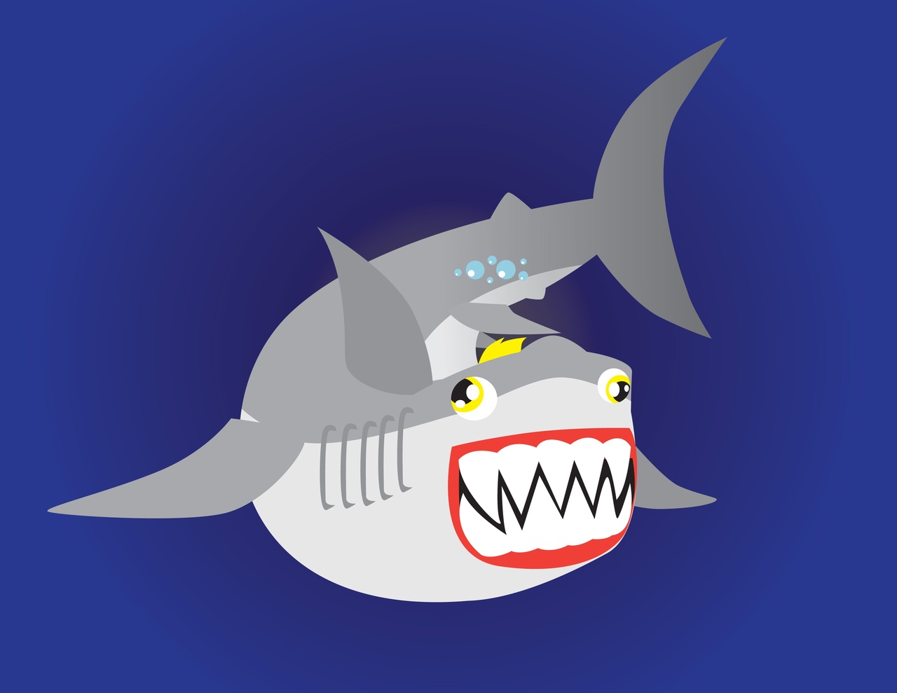 #135261 - safe, artist:inspectornills, derpy hooves, shark, sharkified ...