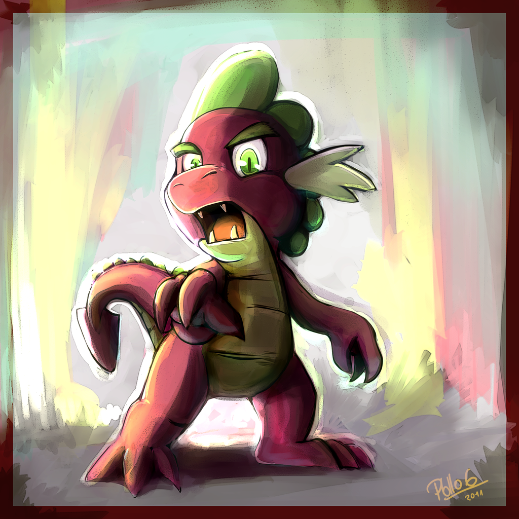 #113489 - safe, artist:8-mbits, spike, angry, high res, male, solo ...