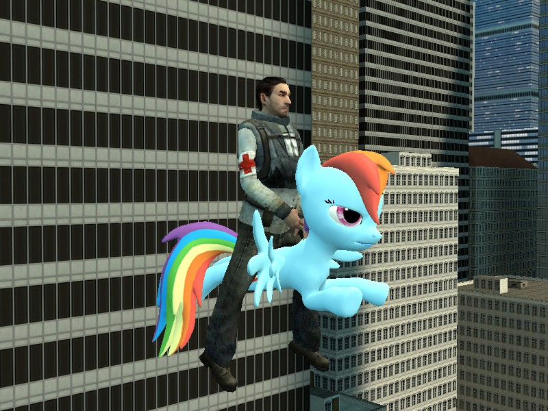 #115116 - safe, artist:sasspd22, rainbow dash, g4, 3d, citizen, gm bigcity, gmod, male 09 ...