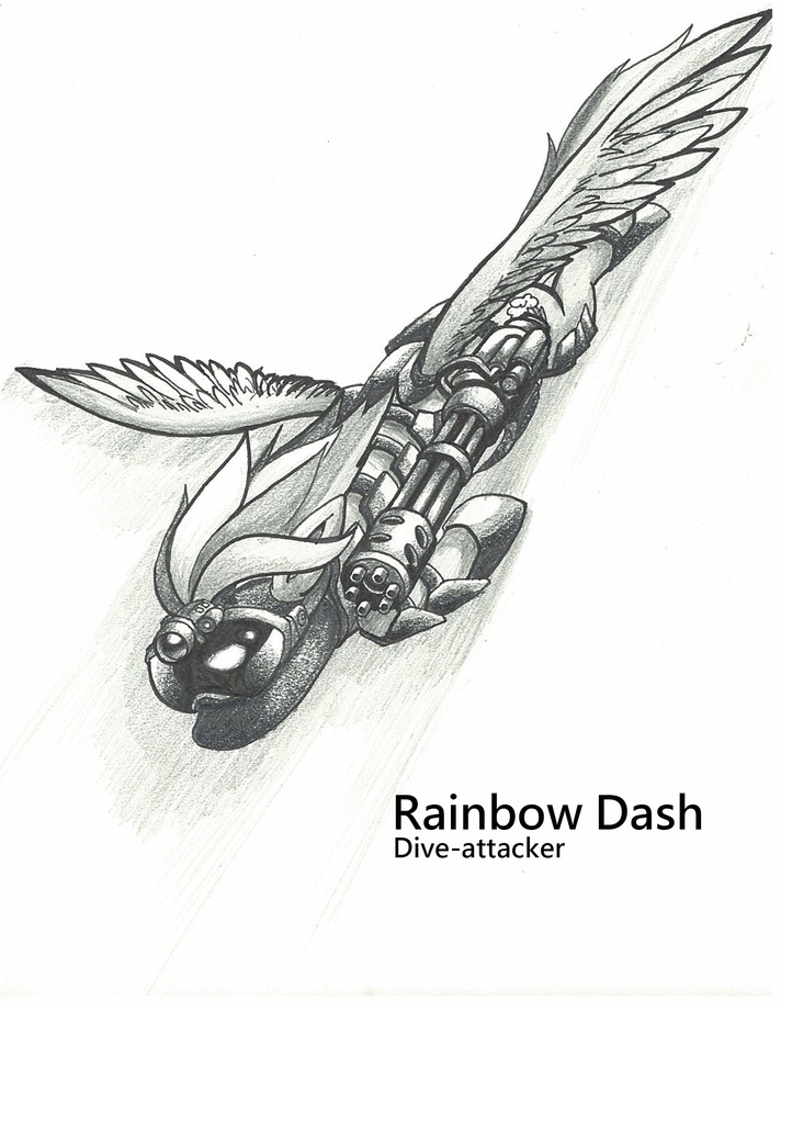 #116212 - safe, artist:george5408, rainbow dash, g4, gun, minigun ...