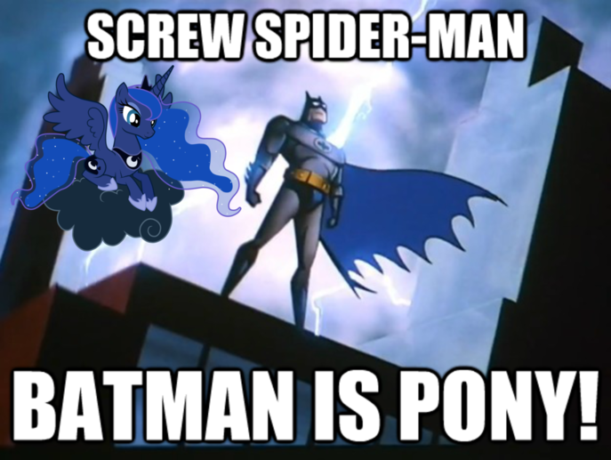 #151370 - safe, princess luna, g4, batman, best pony, image macro ...