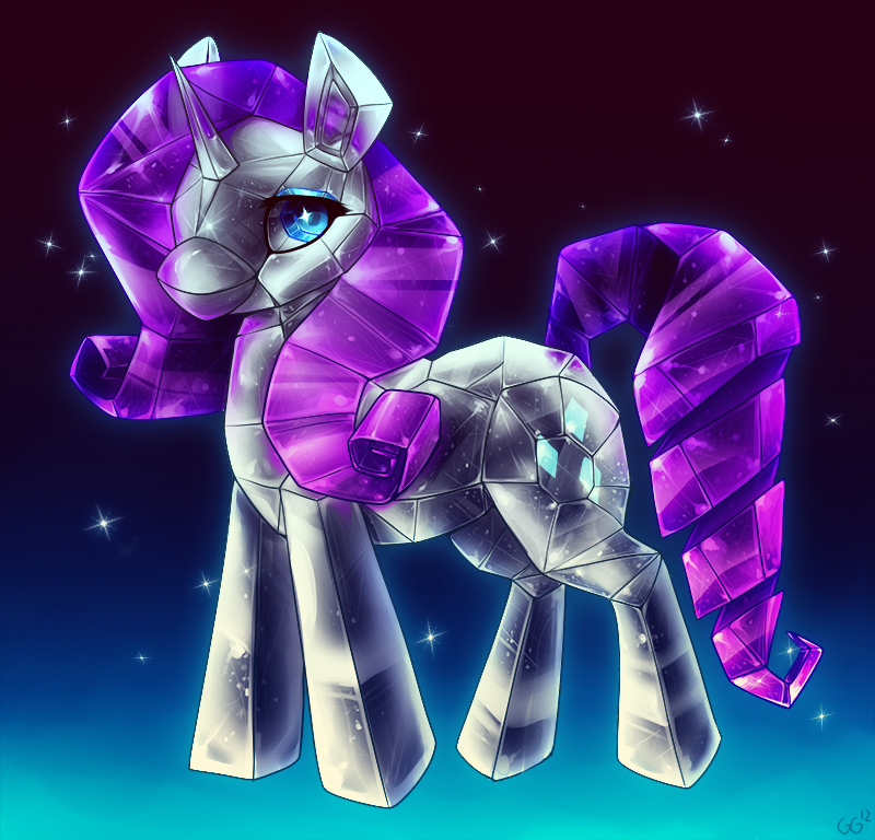 #151635 - safe, artist:quiixotic, rarity, crystal pony, pony ...