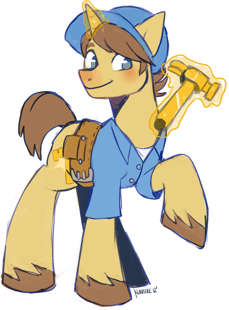 #154233 - safe, artist:kunaike, pony, fix-it felix jr., ponified, solo ...