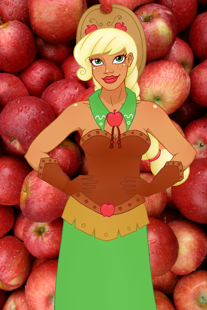 #139536 - safe, artist:ellissummer, applejack, human, g4, clothes ...