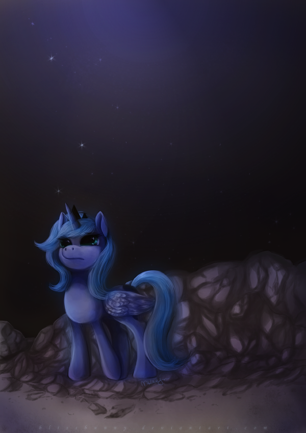 #139807 - safe, artist:felynea, princess luna, pony, crying, female, s1 ...