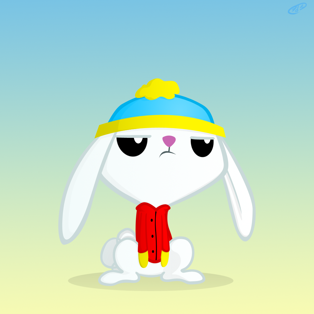 #140110 - safe, artist:sunyup, angel bunny, g4, eric cartman, male ...