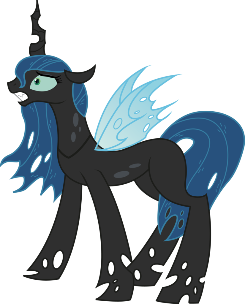 #140218 - safe, artist:inkrose98, princess luna, changeling, changeling ...