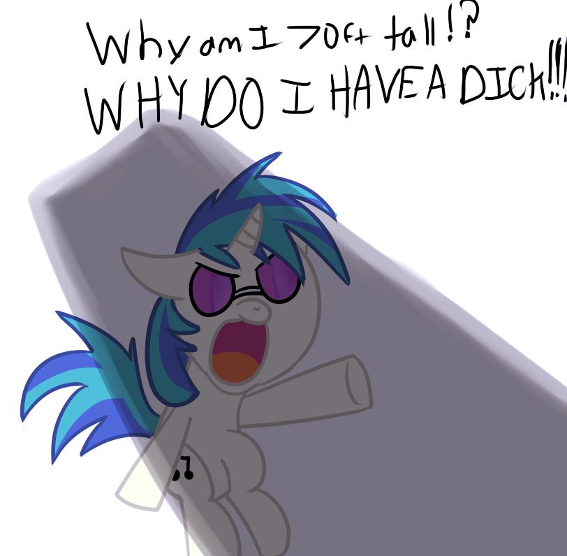#159796 - suggestive, dj pon-3, vinyl scratch, oc, oc:dj acid, pony ...