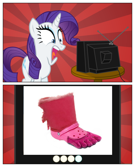#162382 - safe, rarity, pony, g4, crocs, exploitable meme, meme, tv ...