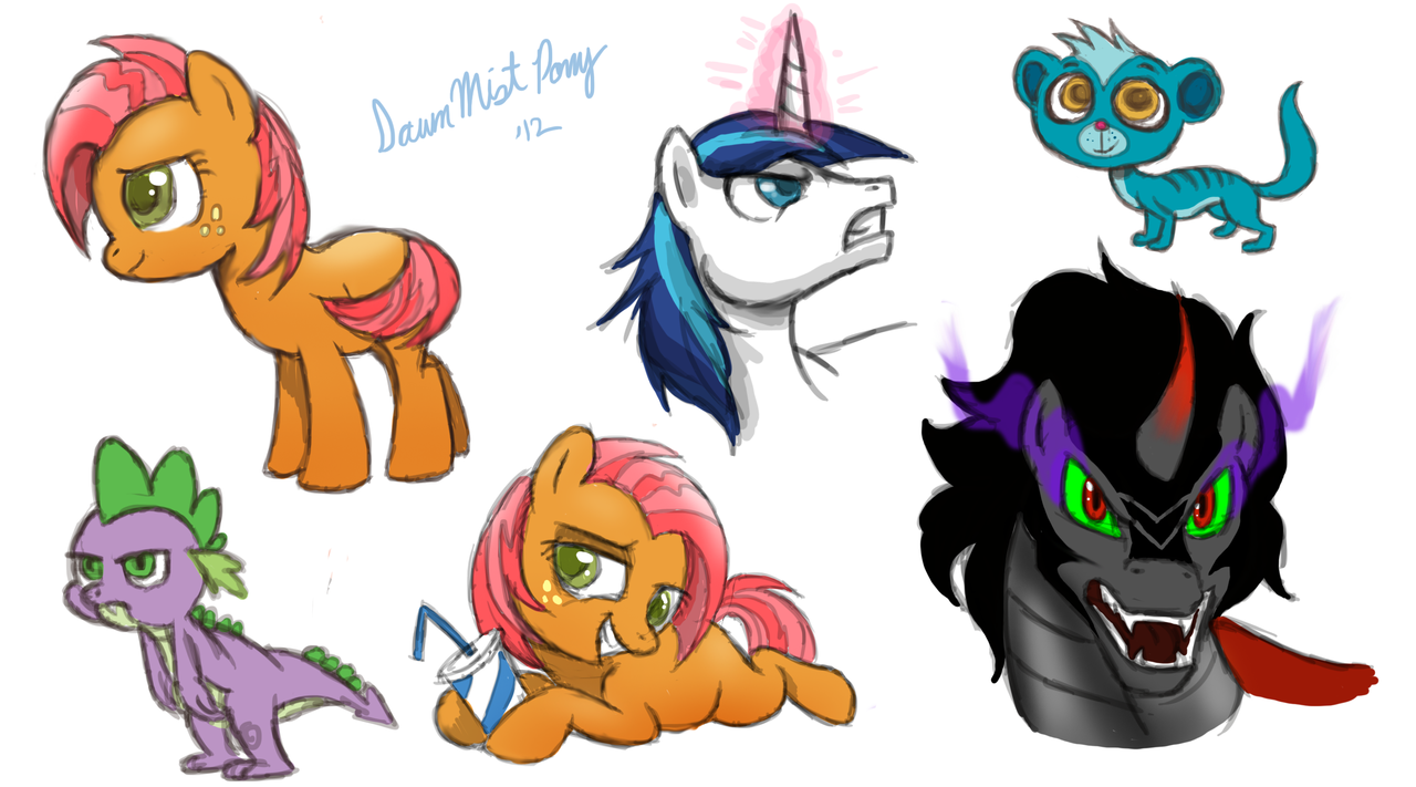 #162525 - safe, artist:dawnmistpony, babs seed, king sombra, shining ...