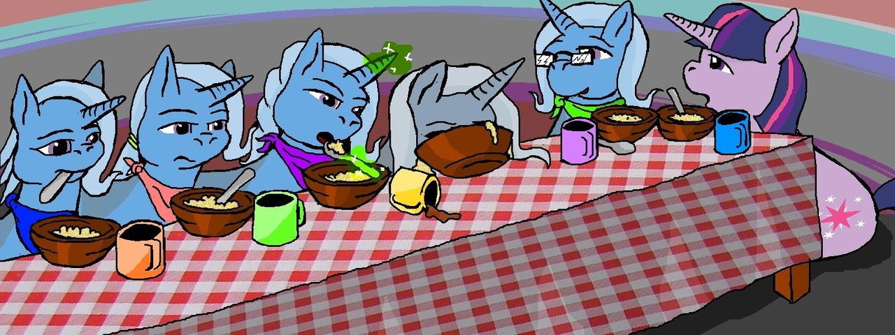 #164536 - safe, artist:louis badalament, pixie (g4), trixie, twilight ...