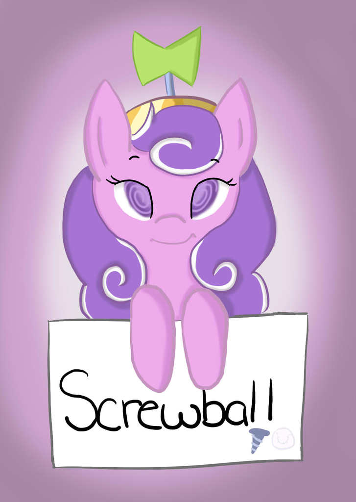 #164691 - safe, artist:redsonne, screwball, calm, cute, hat, propeller ...