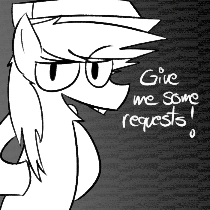 #166208 - safe, artist:ponehanon, oc, oc only, pony, monochrome ...