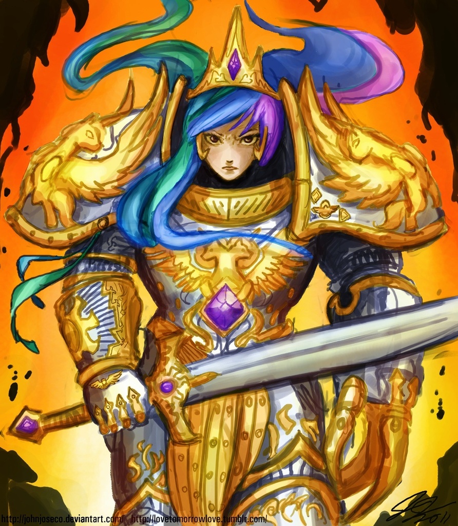 142337 Safe Artistblueshift Artistjohnjoseco Princess Celestia Human G4 Armor