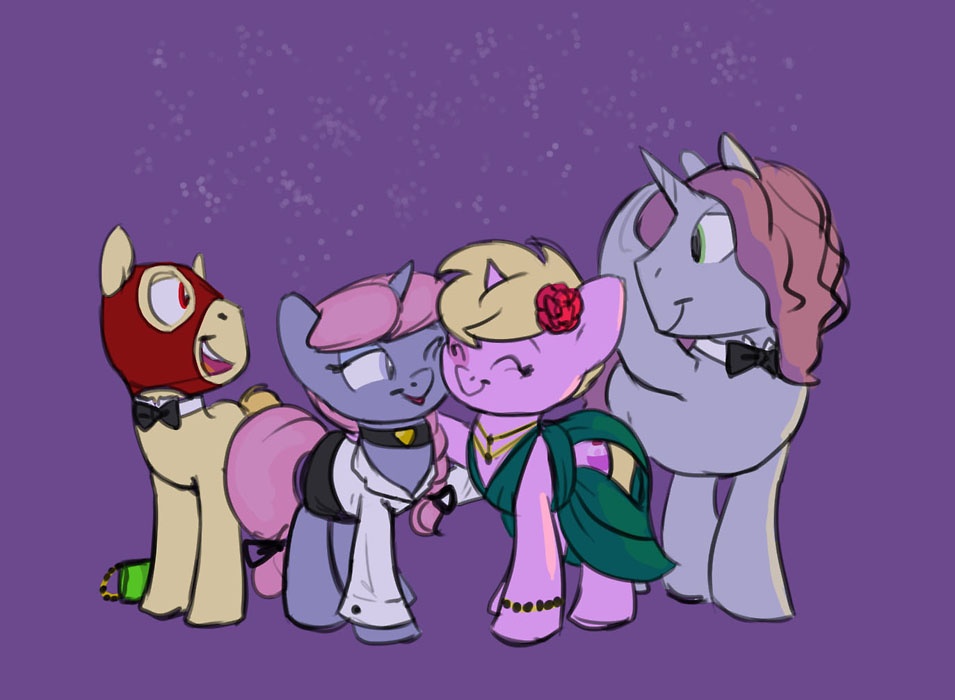 #142879 - safe, artist:carnifex, oc, oc only, oc:blackberry cream, oc:crunch time, oc:strap, oc ...