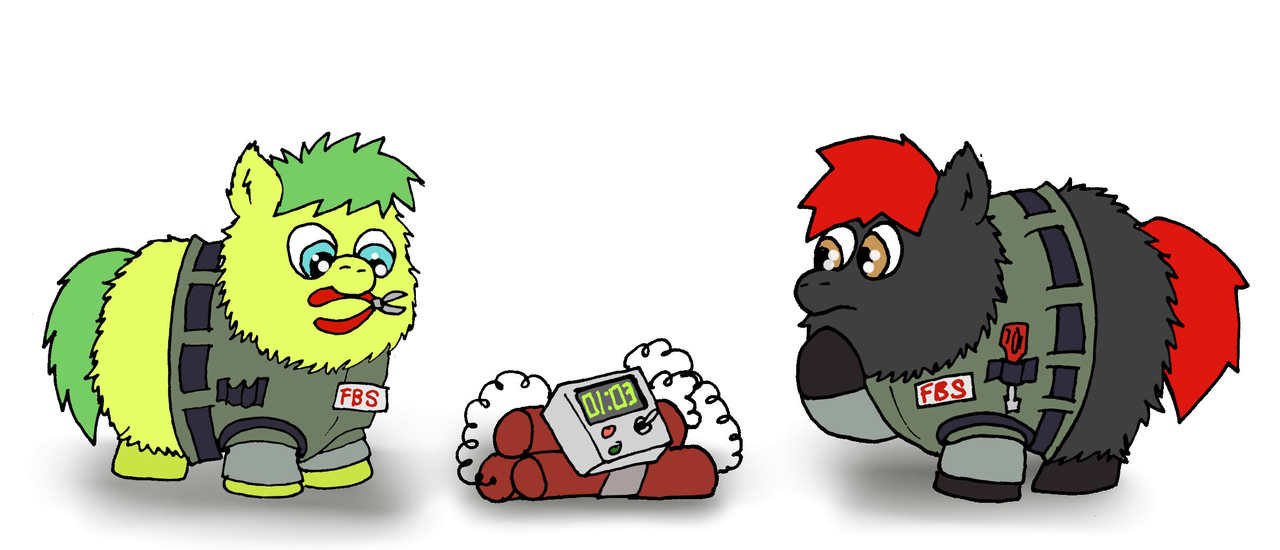 #143989 - safe, artist:coalheart, fluffy pony, bomb squad - Derpibooru