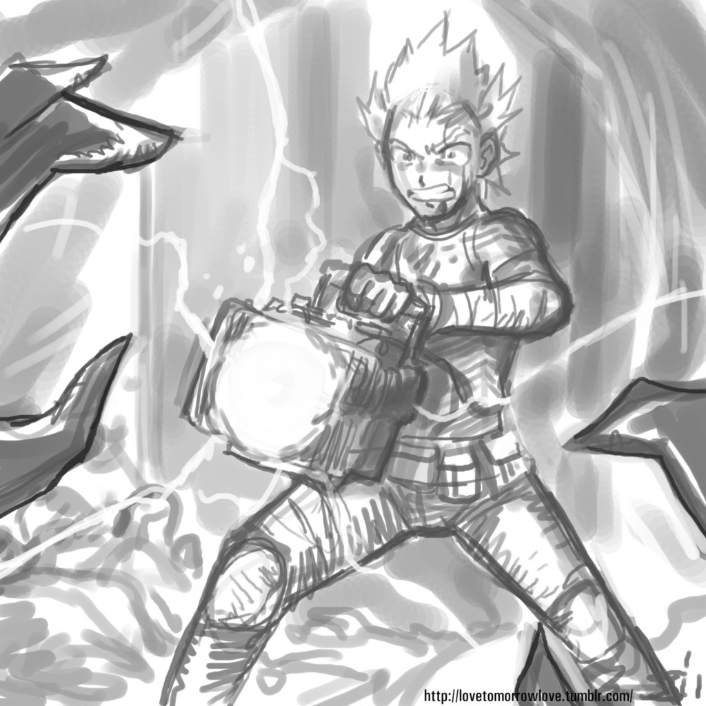 #145347 - source needed, safe, artist:johnjoseco, spike, human, bfg9000 ...