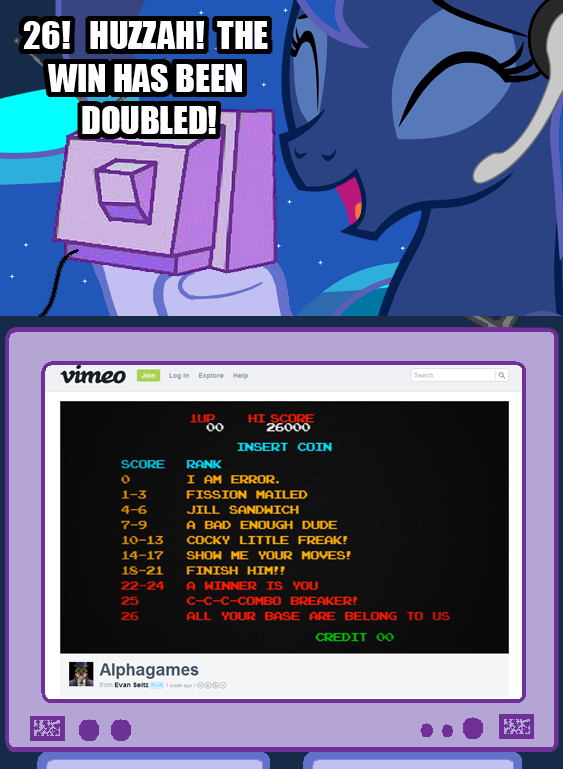 #146350 - safe, princess luna, pony, gamer luna, exploitable meme, meme ...