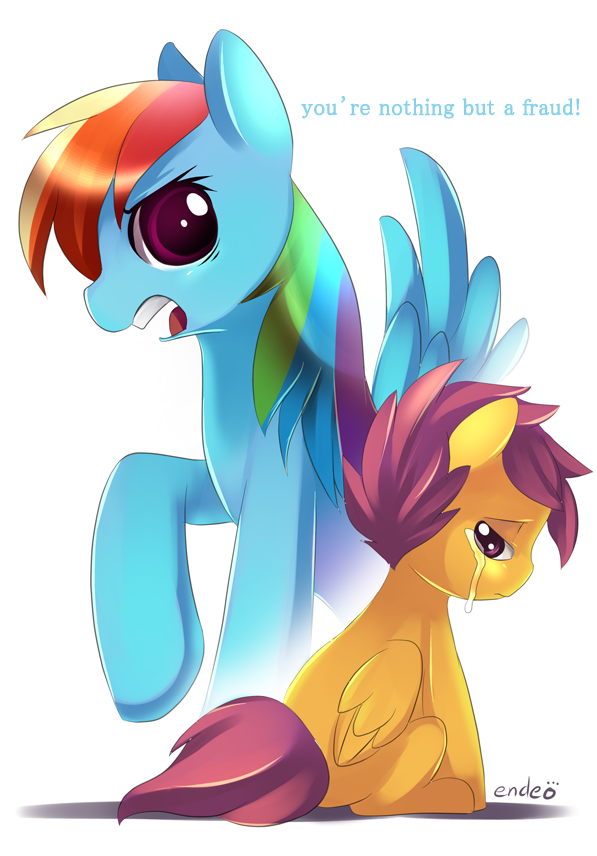 Scootaloo And Rainbow Dash Sad