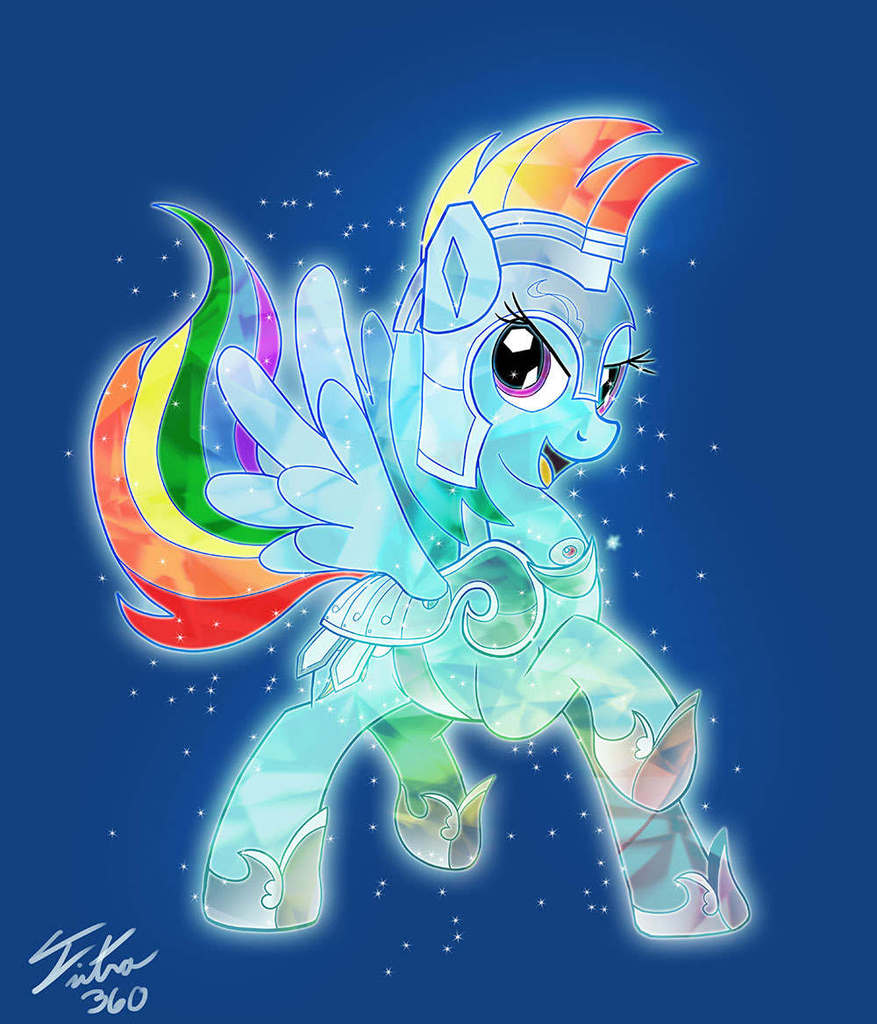 #178475 - safe, artist:tsitra360, rainbow dash, crystal pony, pony ...