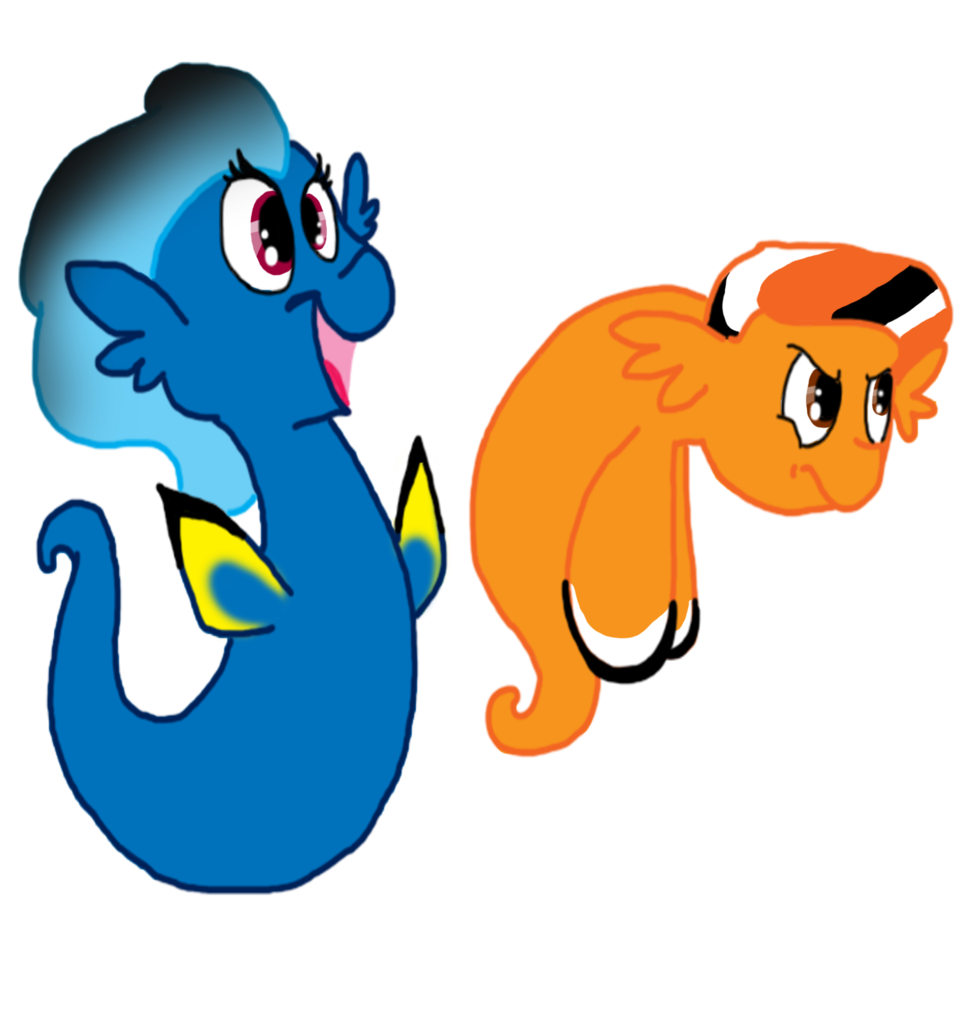 #178803 - safe, artist:frankilew, sea pony, crossover, dory, finding ...