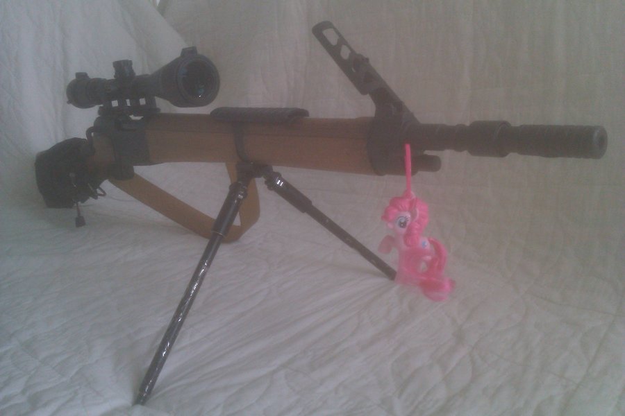#180212 - safe, pinkie pie, g4, gun, irl, photo, toy - Derpibooru