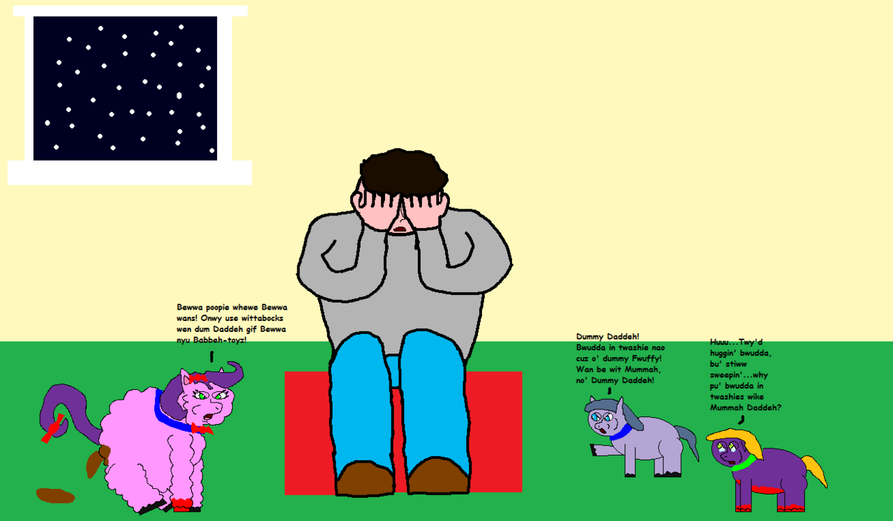 #183864 - grimdark, artist:fortune, fluffy pony, human, bella the mare ...