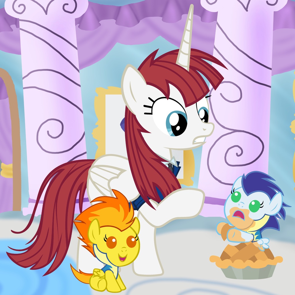 #185312 - safe, artist:beavernator, soarin', spitfire, oc, oc ...