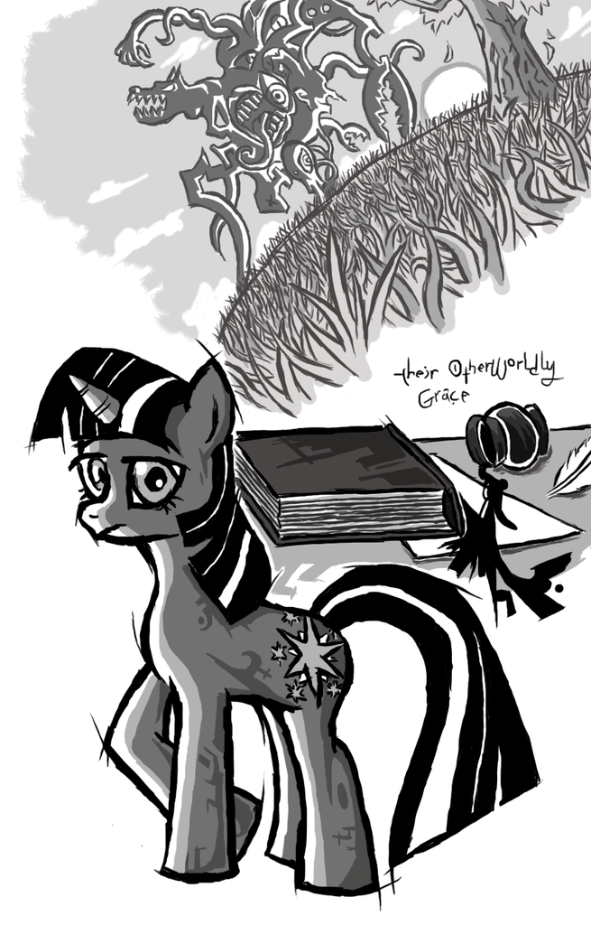 #185564 - safe, artist:monoglyph, twilight sparkle, fanfic, grayscale ...
