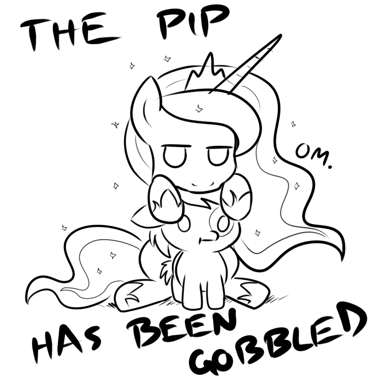 #185665 - safe, artist:megasweet, pipsqueak, princess luna, g4, :t ...