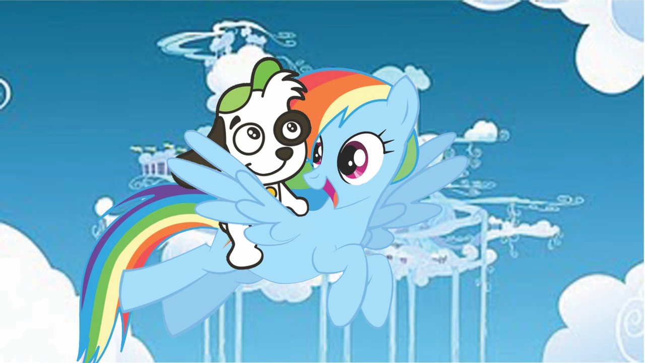 #186947 - safe, artist:dokiistheking, rainbow dash, crossover ...