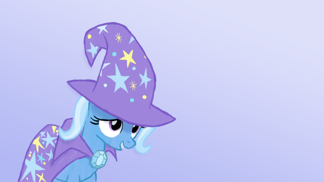 #170384 - safe, trixie, magic duel, painting, wallpaper - Derpibooru