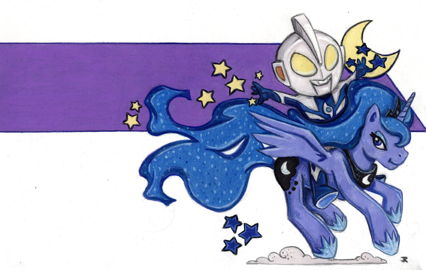 #190484 - safe, princess luna, g4, ultraman, ultraman cosmos - Derpibooru