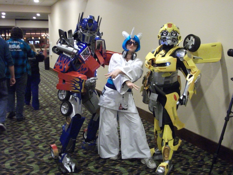 #190669 - safe, dj pon-3, vinyl scratch, human, bayformers, bumblebee ...