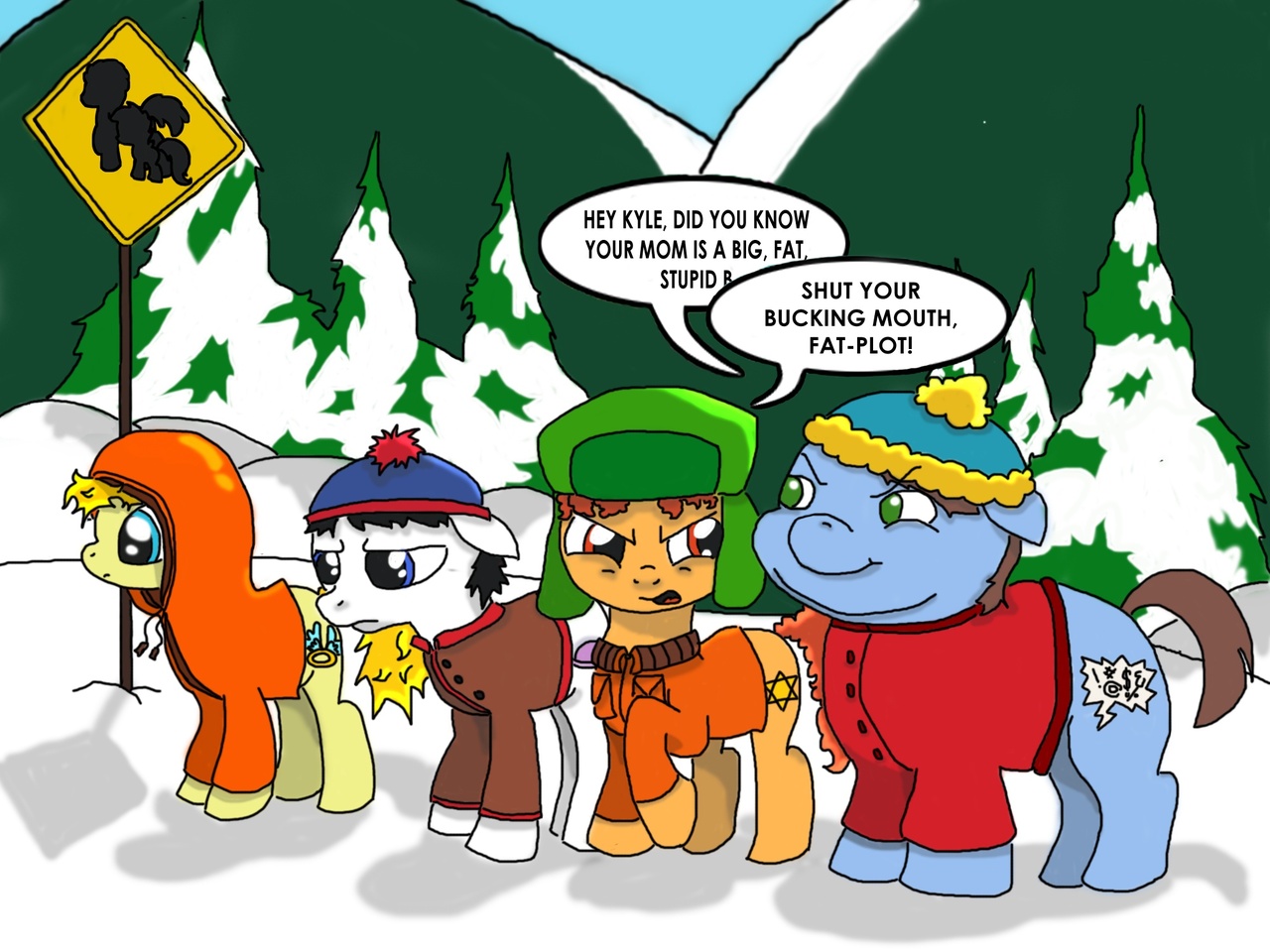 192880 Questionable Artistheroable Eric Cartman Kenny Mccormick Kyle Broflovski Male