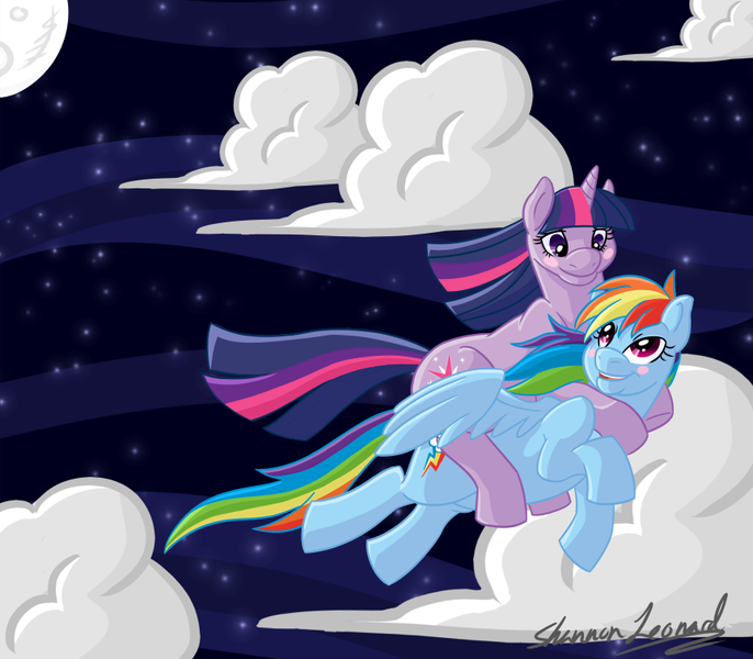 Rainbow Dash And Twilight Sparkle Flying 2875