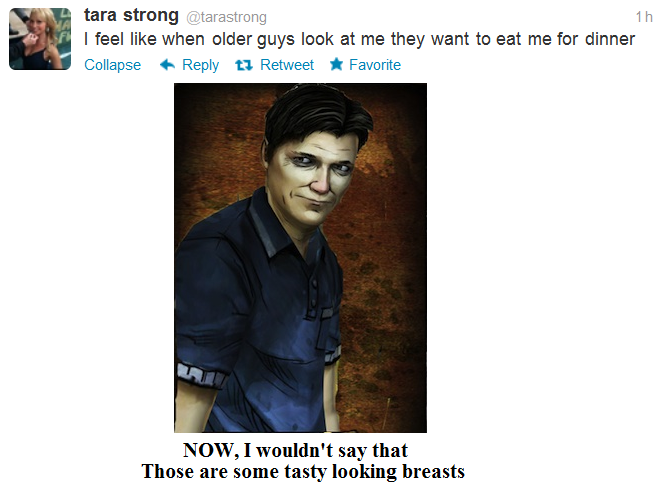 #173492 - safe, barely pony related, danny st john, tara strong, text, the walking dead - Derpibooru