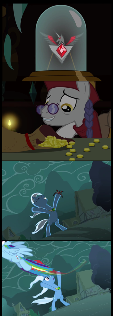#176856 - safe, rainbow dash, trixie, uncle curio, earth pony, pegasus ...