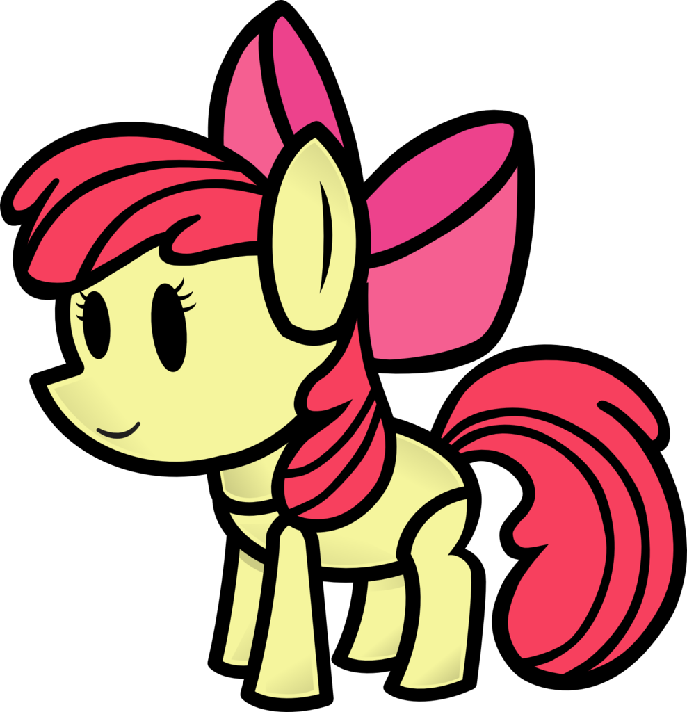 #177191 - safe, artist:fineprint-mlp, apple bloom, g4, paper mario ...