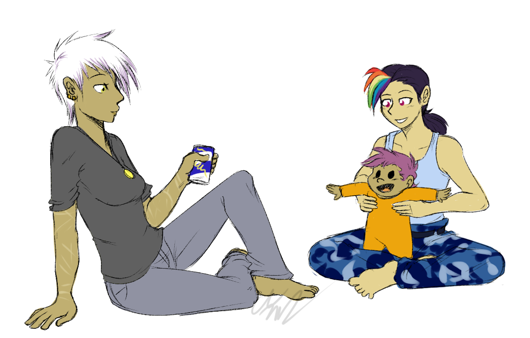 #177715 - dead source, safe, artist:cartoonlion, gilda, rainbow dash, scootaloo, futaverse, g4 ...